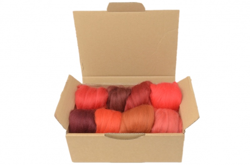 Red Merino Wool Selection Pack